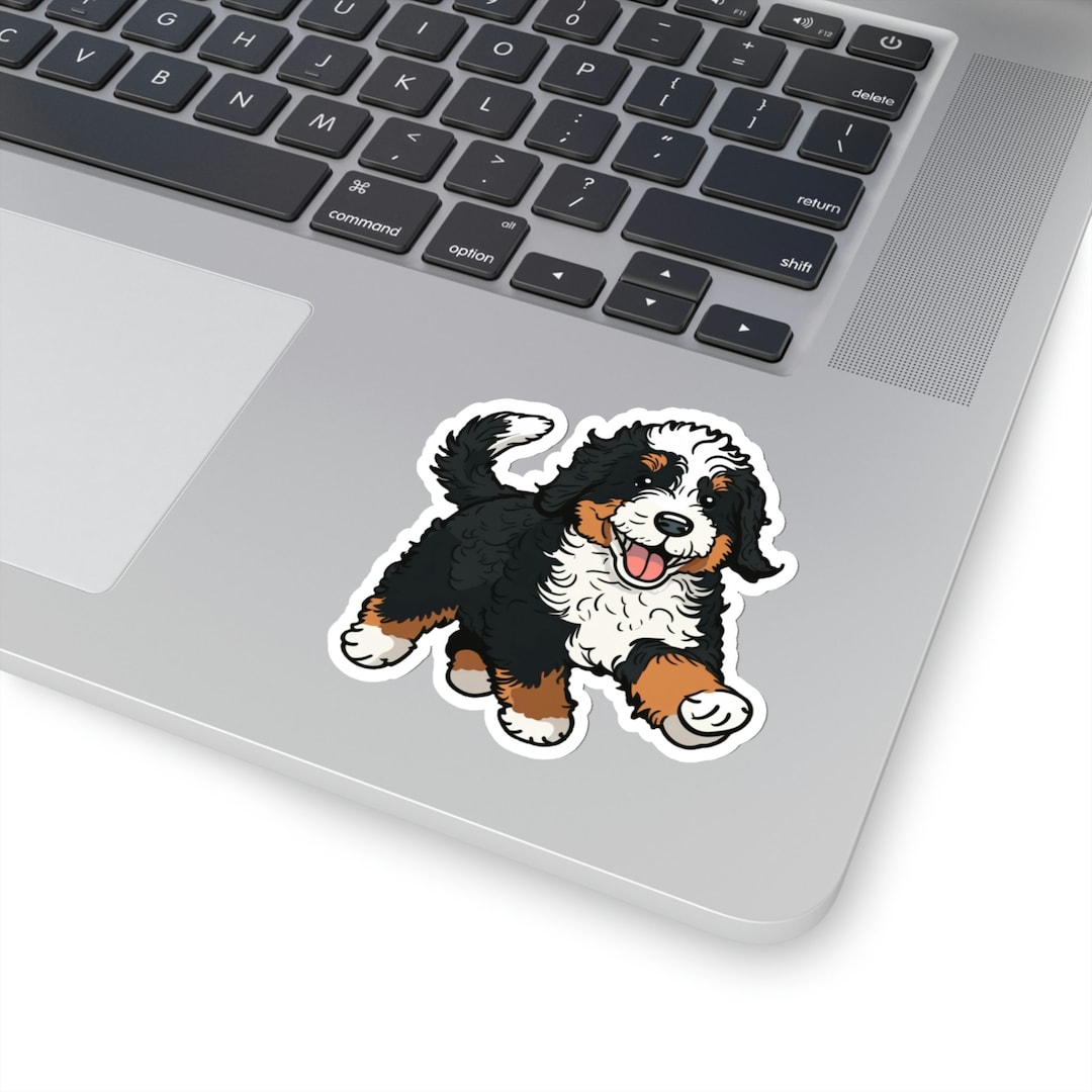 Cute Bernedoodle Sticker, Doodle Computer Sticker, Dog Lover Sticker ...