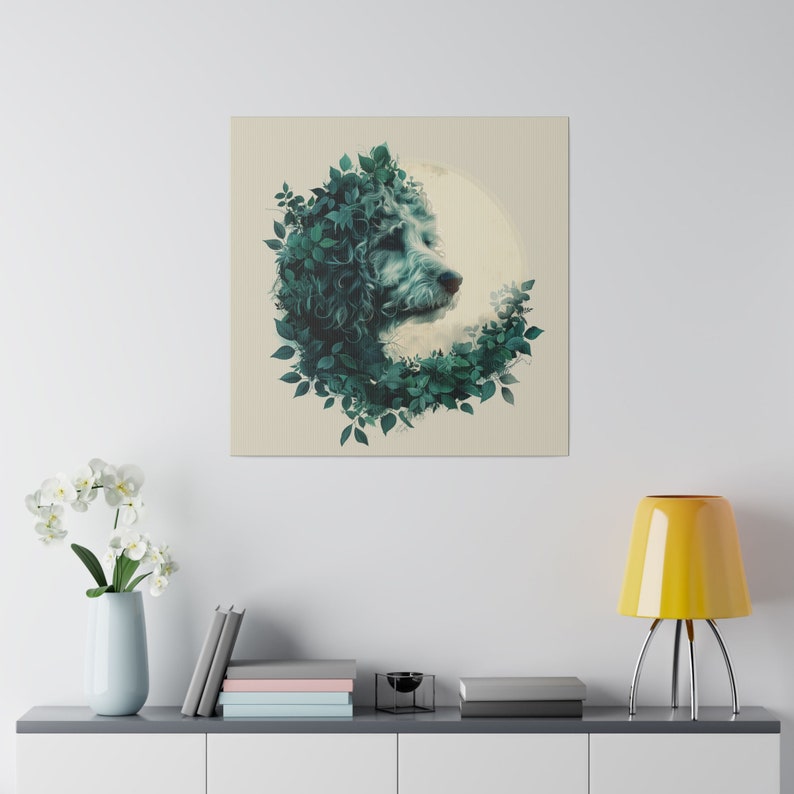 Goldendoodle Canvas Wall Art, Cute Doodle Mom Gift Dog Artwork, Dog ...