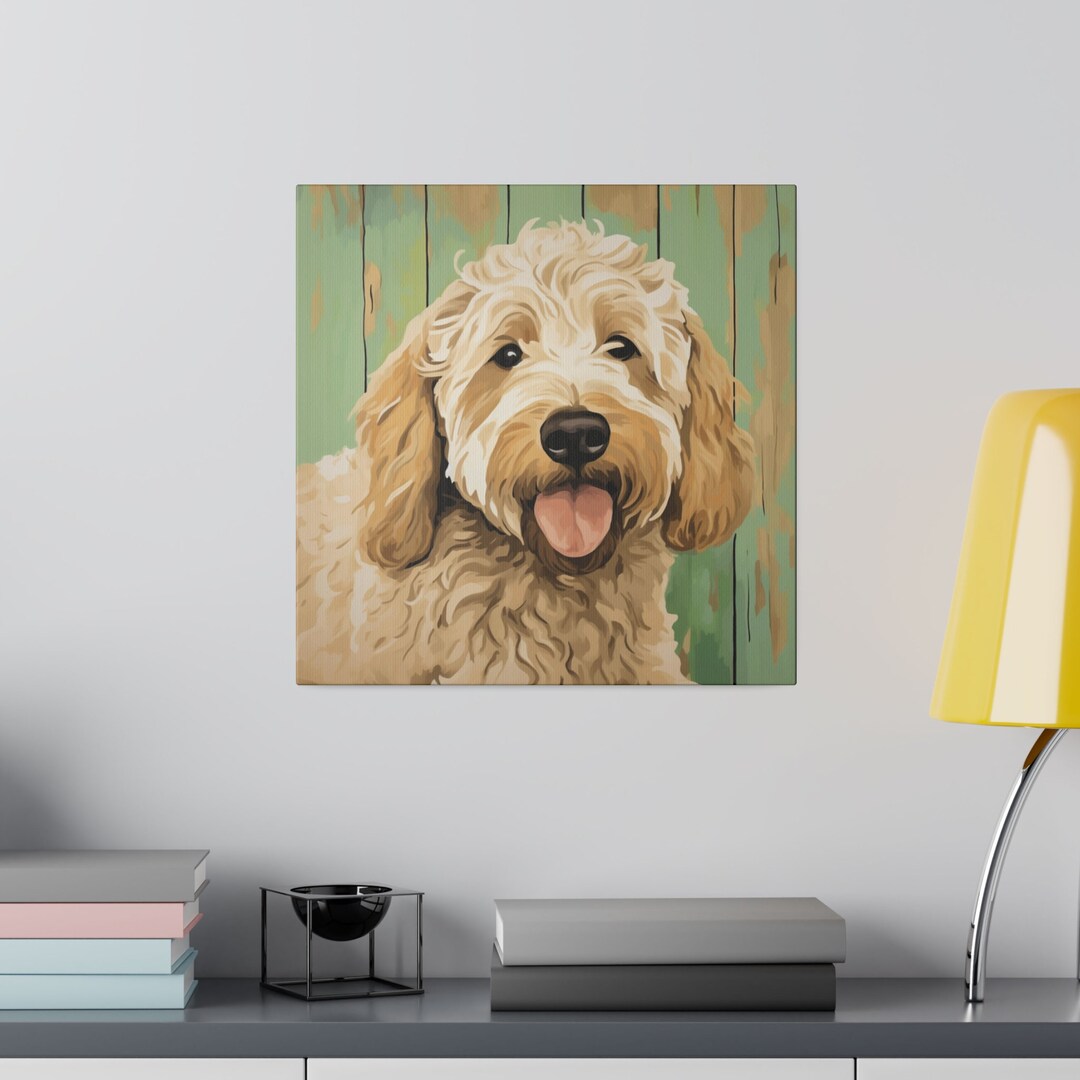 Dog Canvas, Goldendoodle Wall Art, Doodle Dog Artwork, Creative Home ...