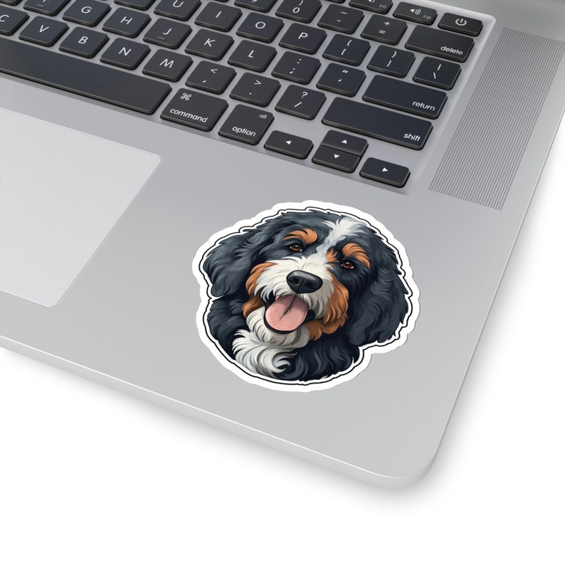 Cute Bernedoodle Sticker Doodle Black and White Sticker - Etsy