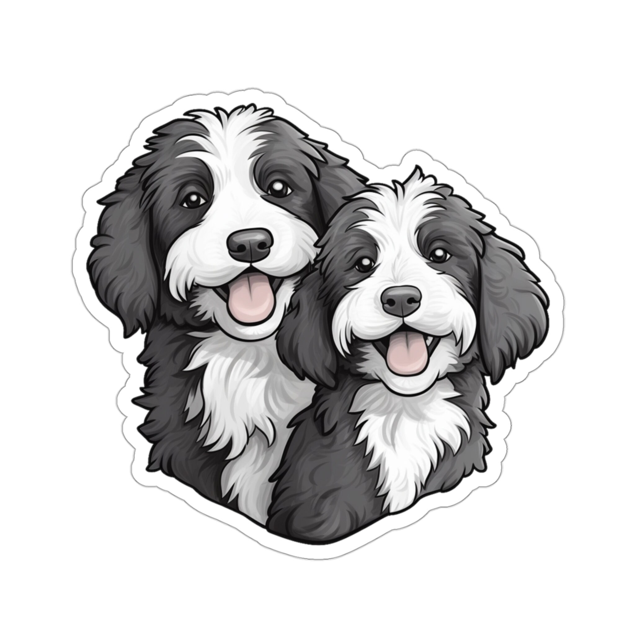 Bernedoodle Sticker Cute Doodle Computer Sticker Dog Lover - Etsy