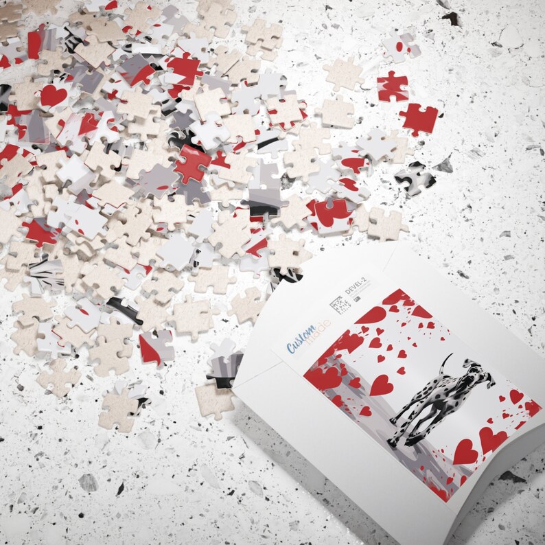 Great Dane Valentines Day Jigsaw Puzzle, Cute Puzzle Box for Dog Lover ...