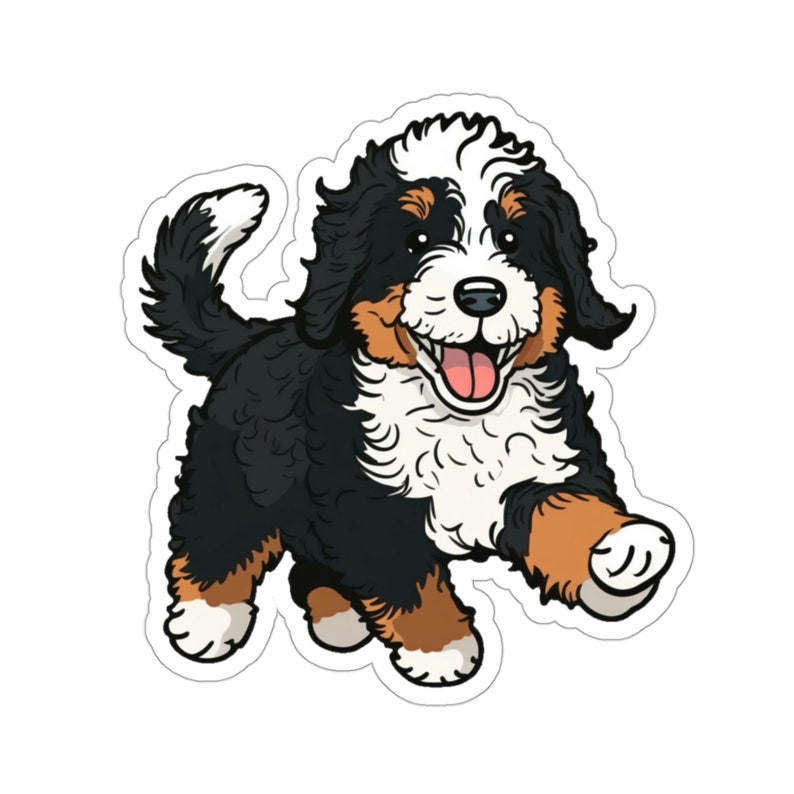 Cute Bernedoodle Sticker Doodle Computer Sticker Dog Lover - Etsy