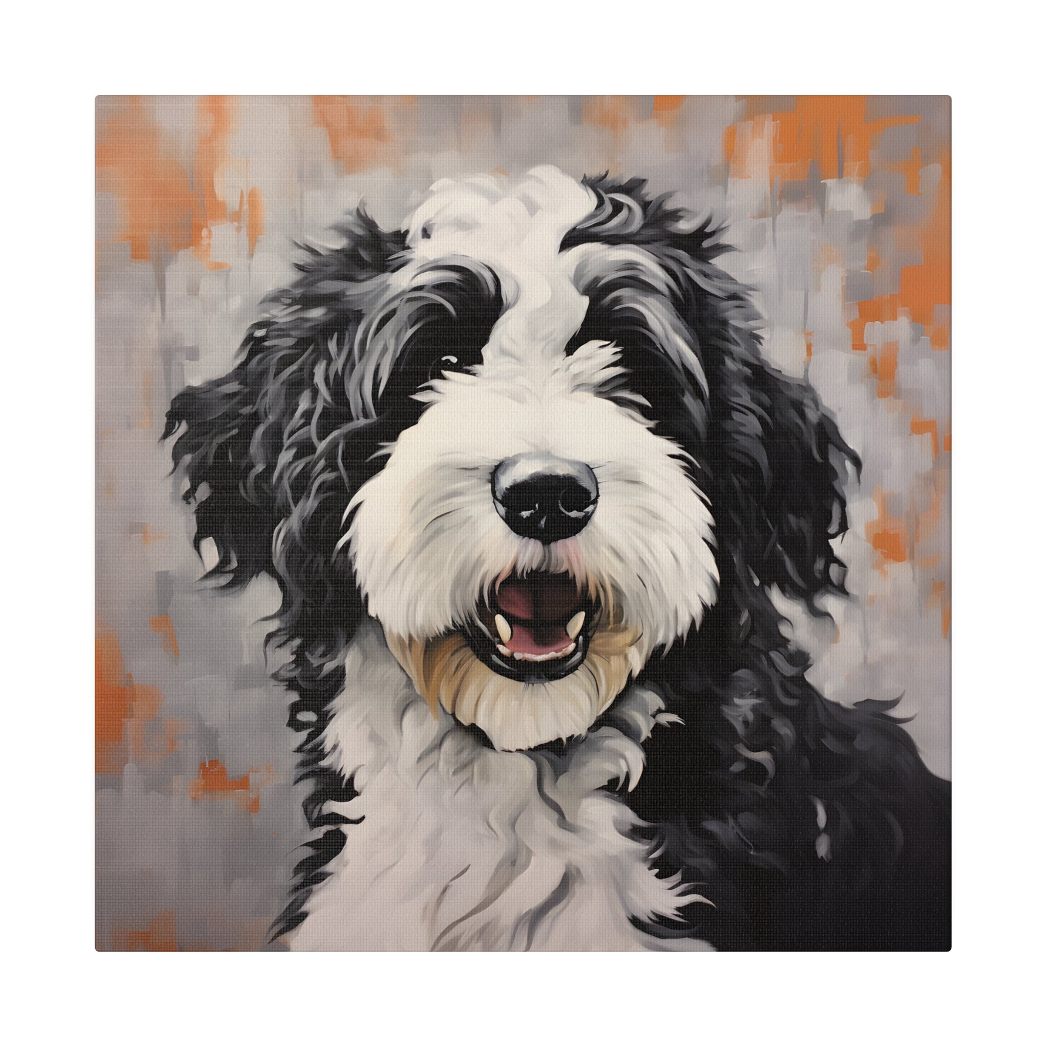 Adorable Sheepadoodle Canvas, Doodle Wall Art, Cute Office Decoration ...