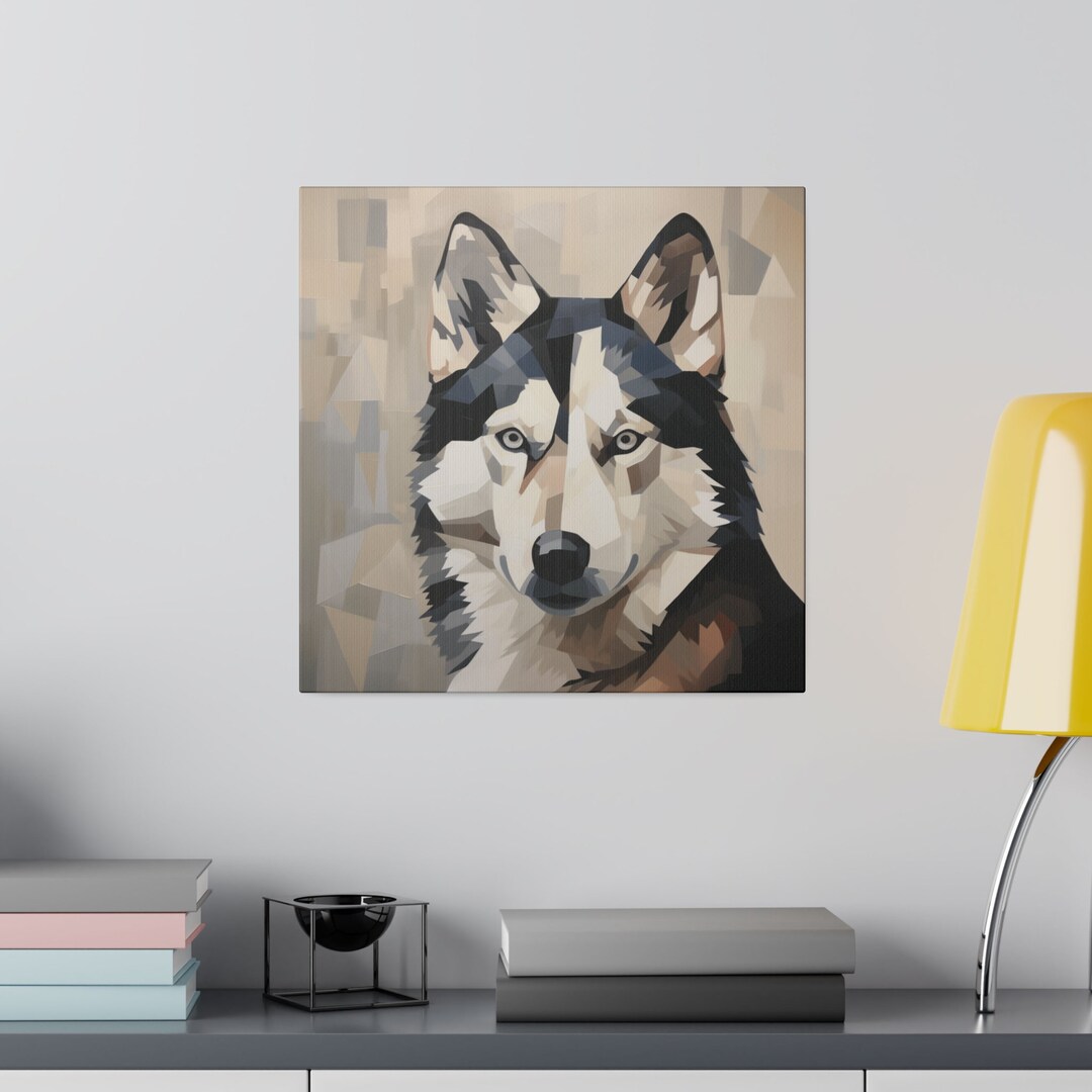 Dog Canvas, Husky Wall Art, Siberian Husky Dog Artwork, Creative Home ...