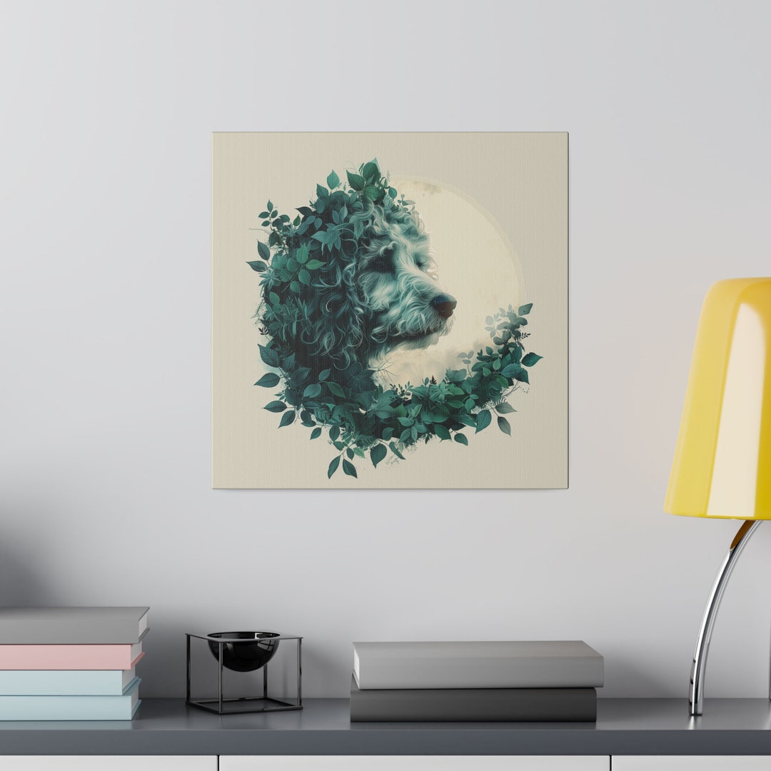 Goldendoodle Canvas Wall Art, Cute Doodle Mom Gift Dog Artwork, Dog ...