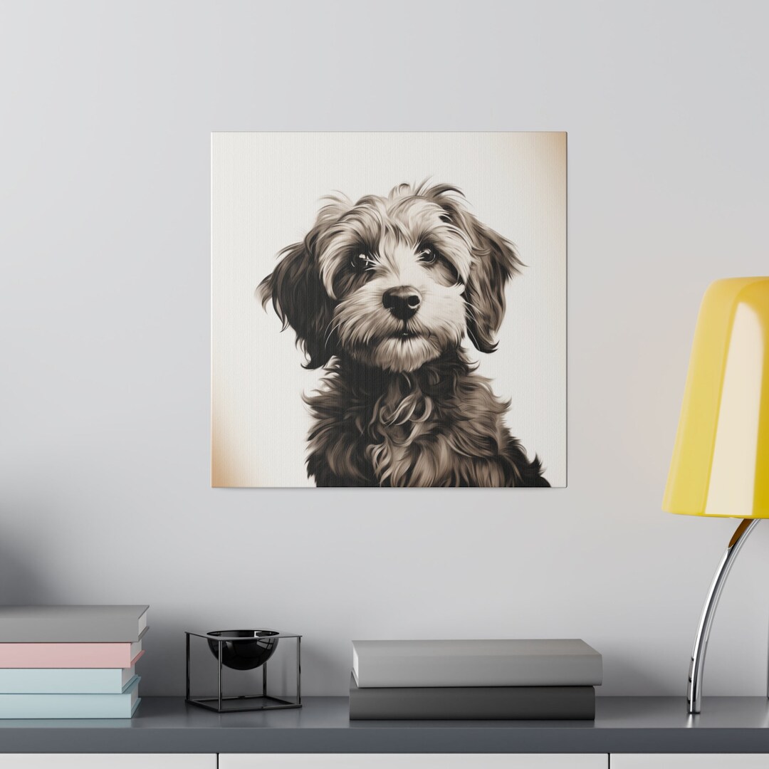 Cockapoo Canvas Wall Art Cute Poodle Mix Creative Artwork - Etsy