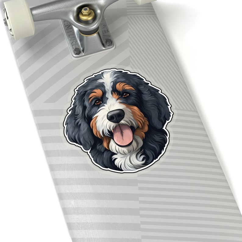 Cute Bernedoodle Sticker Doodle Black and White Sticker - Etsy