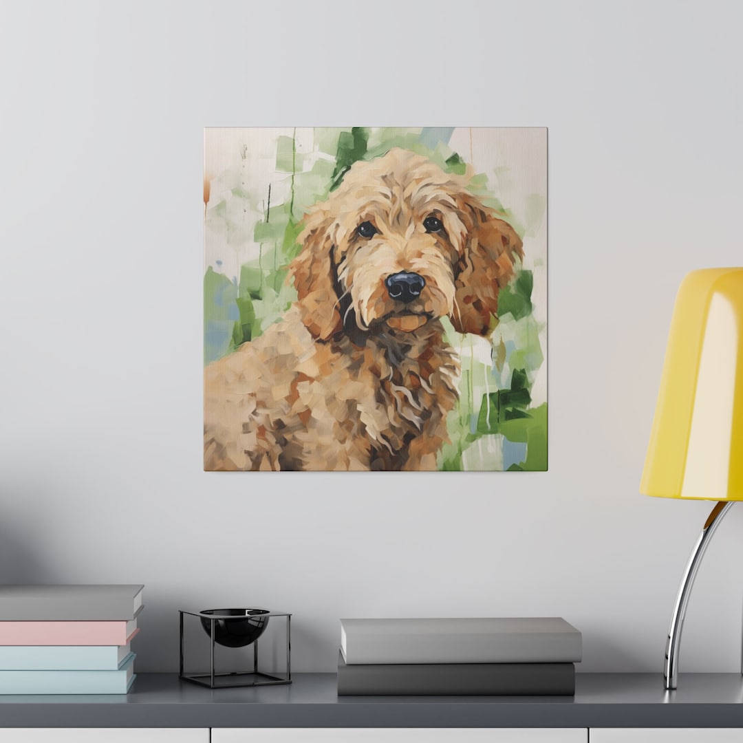 Dog Canvas, Goldendoodle Wall Art, Doodle Dog Artwork, Creative Home ...
