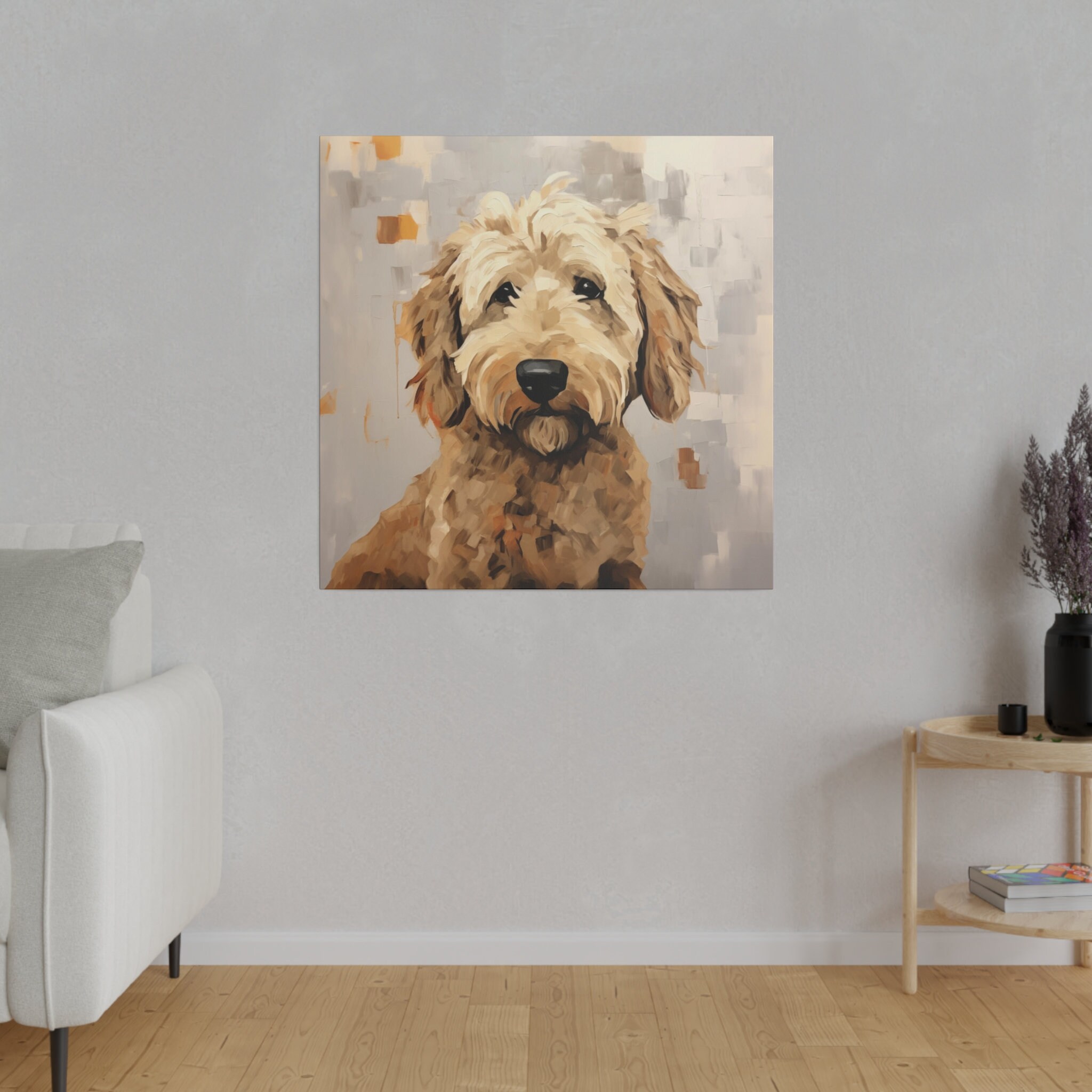 Dog Canvas, Goldendoodle Wall Art, Doodle Dog Artwork, Creative Home ...