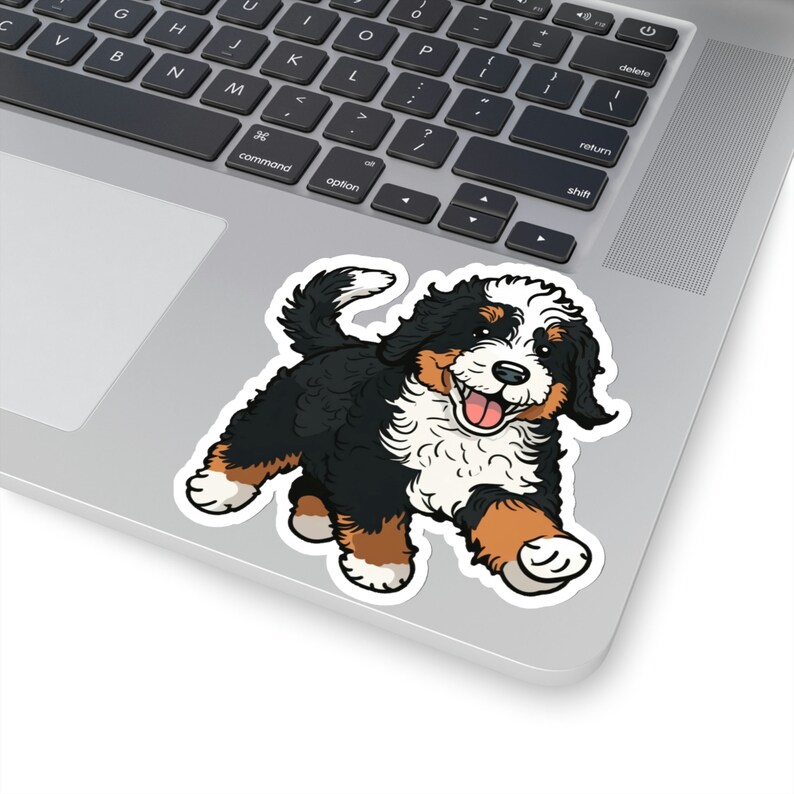 Cute Bernedoodle Sticker, Doodle Computer Sticker, Dog Lover Sticker ...