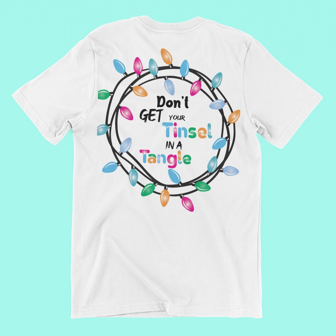 Tinsel Tangle Svg,tinsel in a Tangle Cutfile, Tangles Christmas Lights ...