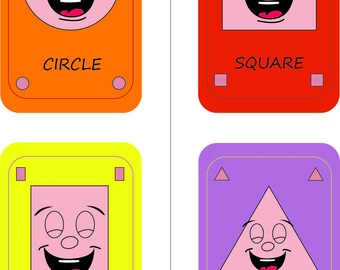 Square Flashcards - Etsy