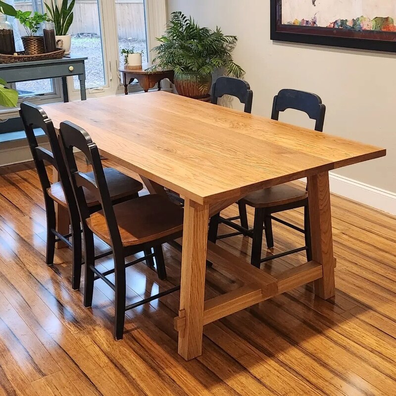 White Oak Dining Table - Etsy