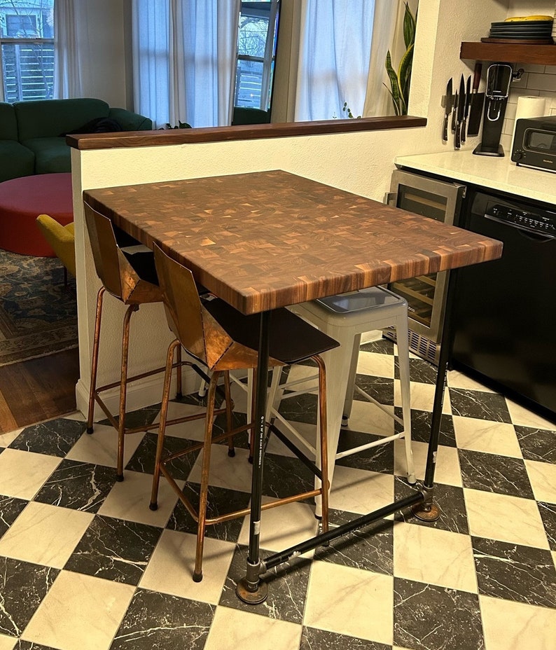 Butcher Block Table Walnut - Etsy
