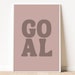 Goal Print | Boho Soccer | Minimalist | Pink Brown | Girls Room Wall ...