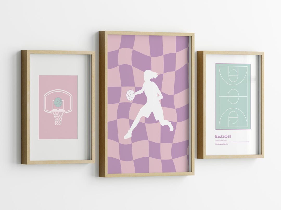 Basketball Wall Art, Set of 3 Prints, Teen Room Wall Art, Kids Sports ...