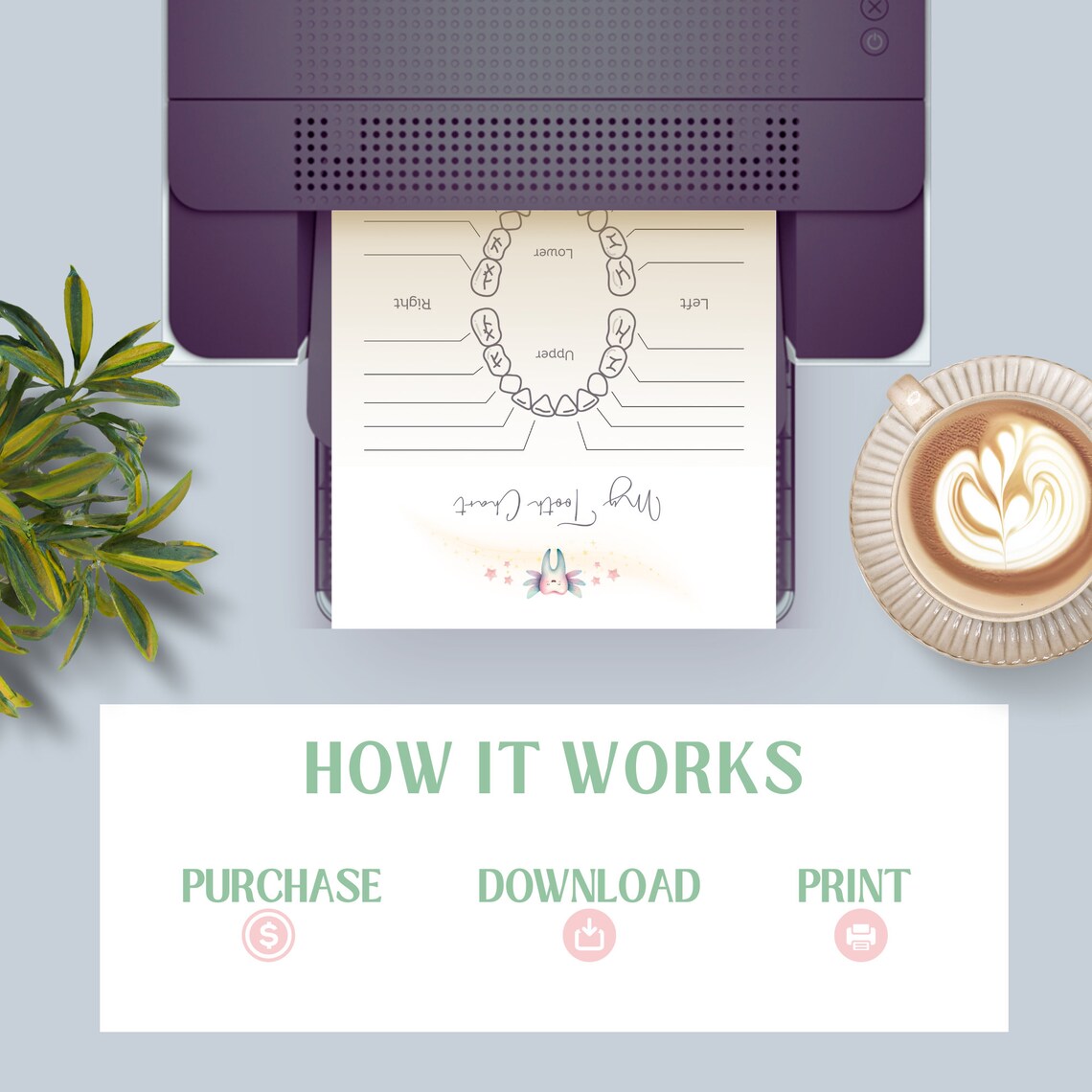 Printable Tooth Fairy Chart: Baby Tooth Loss Record (digital Download ...