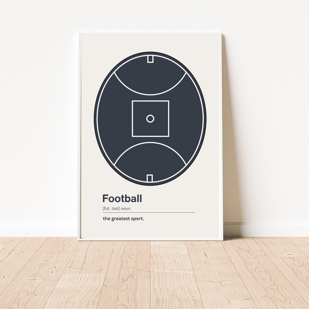 Football Definition Print | Blue Football Prints | Boys Room Décor ...