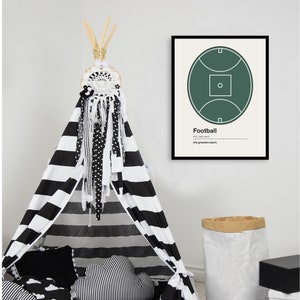 Football Definition Print | Green Football Prints | Boys Room Décor ...