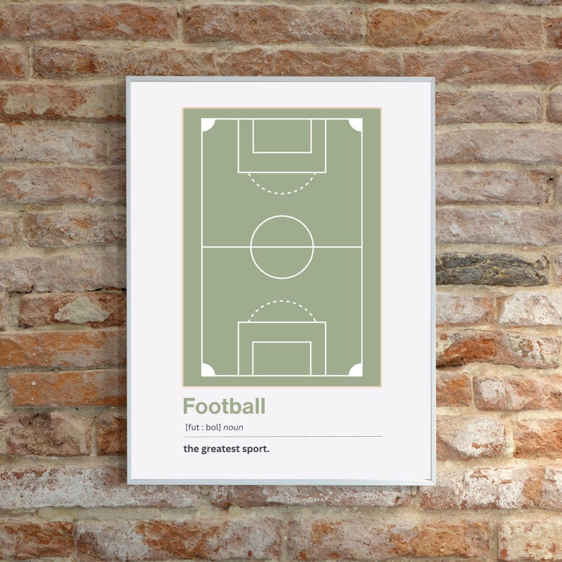 Football Definition Print | Football Field | Green Football Prints ...