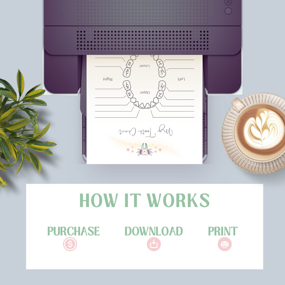 Printable Lost Tooth Chart Printable | Kids Tooth Tracker | Milestone ...