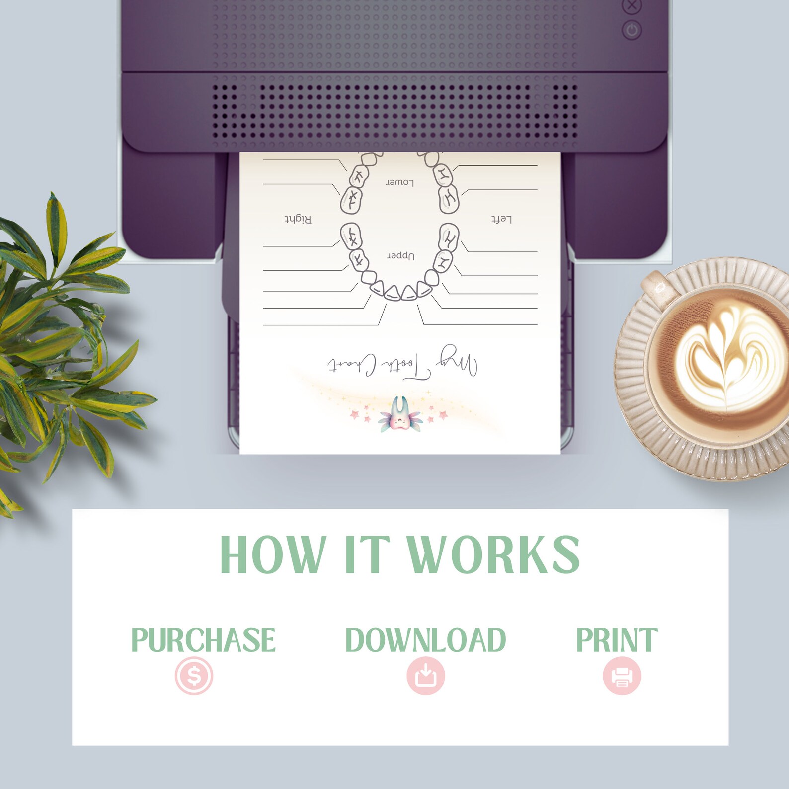 Printable Lost Tooth Chart Printable | Kids Tooth Tracker | Milestone ...