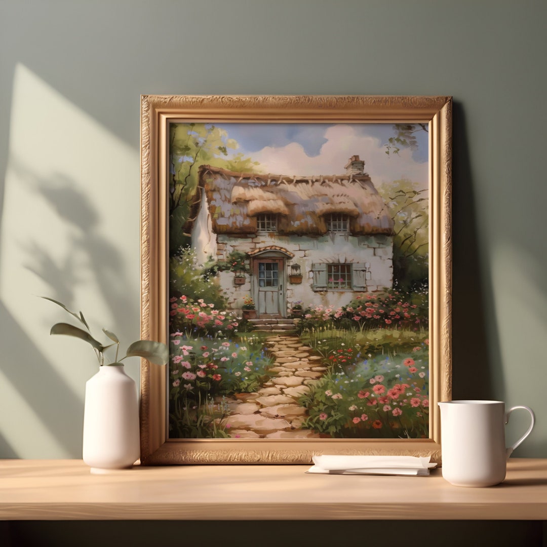 Charming Cottage Garden Wall Art | Country Home Decor | English Cottage ...