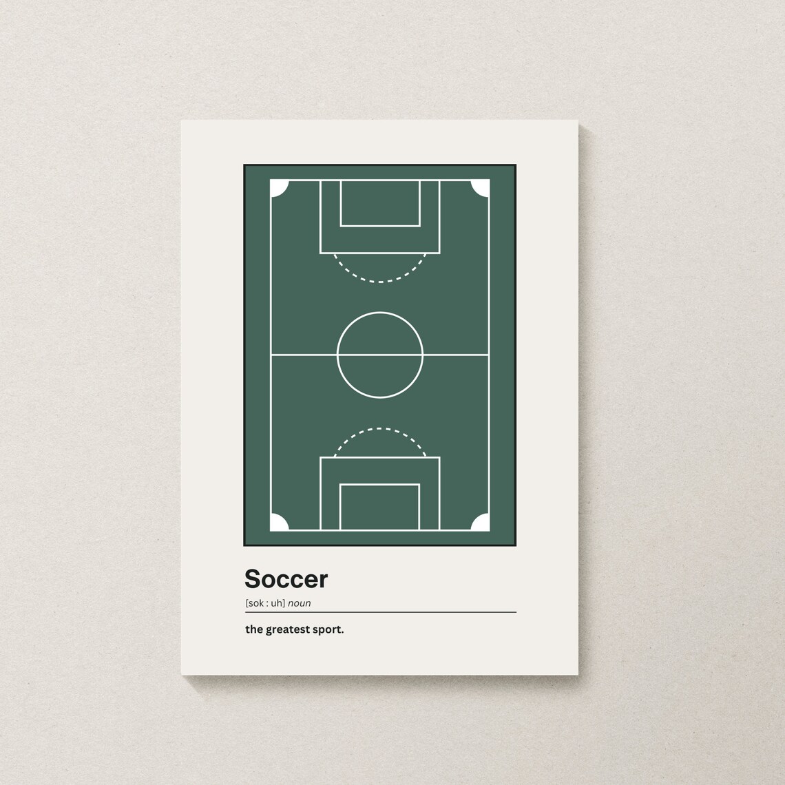 Soccer Definition Print Soccer Field Green Soccer Prints Boys Room ...