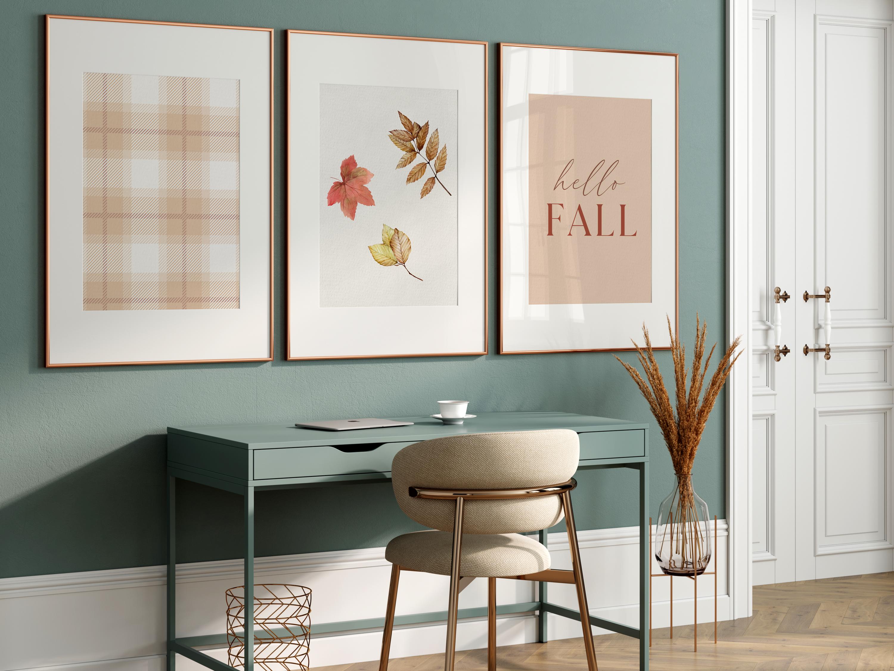 Fall Wall Art Set of 5, Autumn Digital Prints, Thanksgiving Decor ...