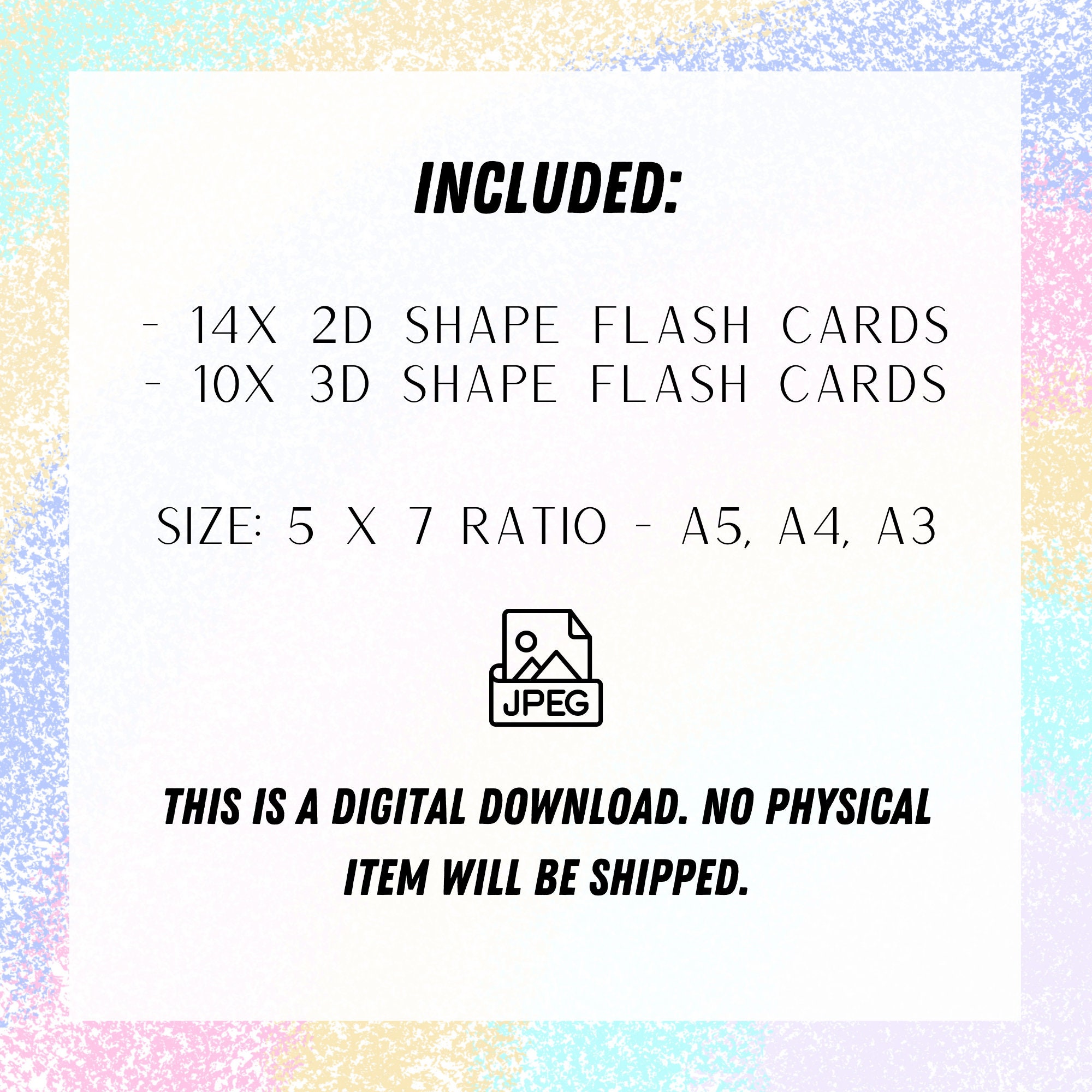 2D & 3D Shape Flash Cards | Early Learning | Education Prints | Digital ...