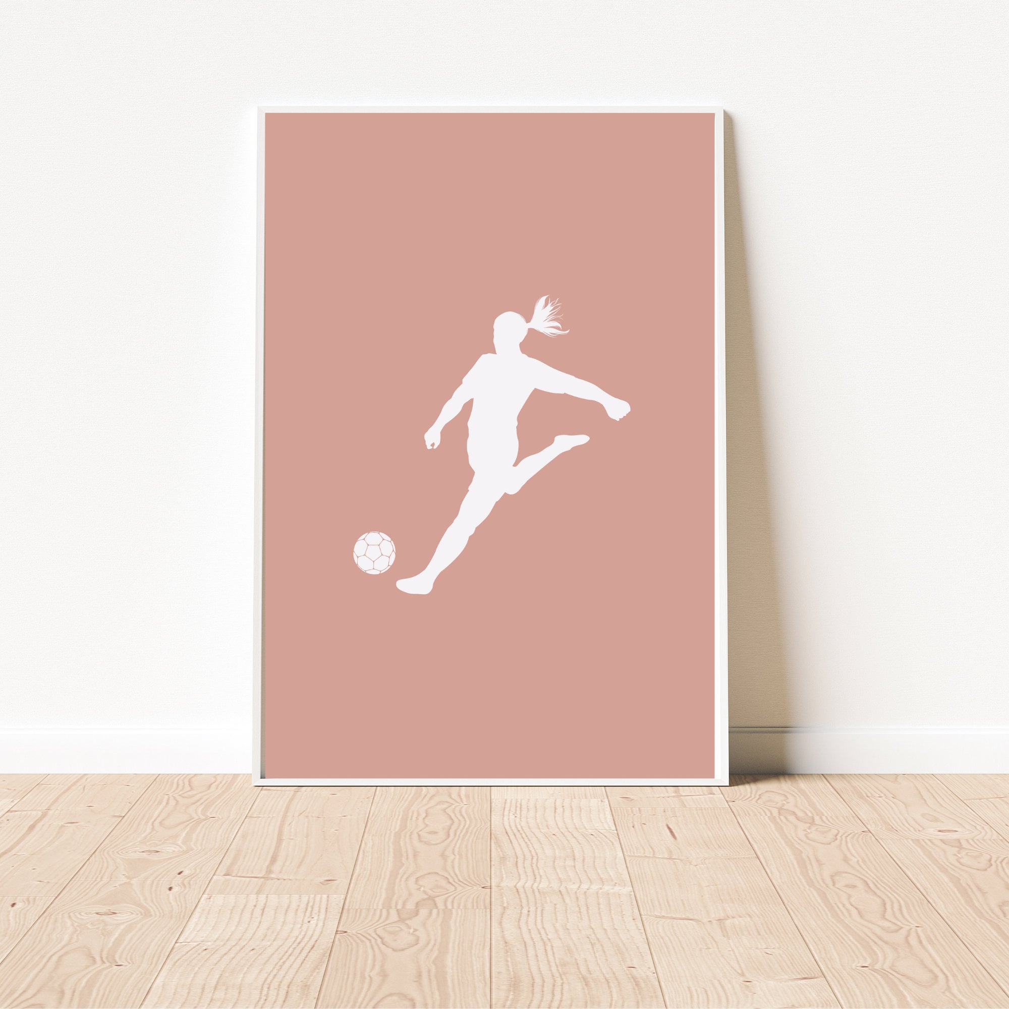 Set of 3 Girls Soccer Print | Pink Soccer Prints | Purple Room Décor ...