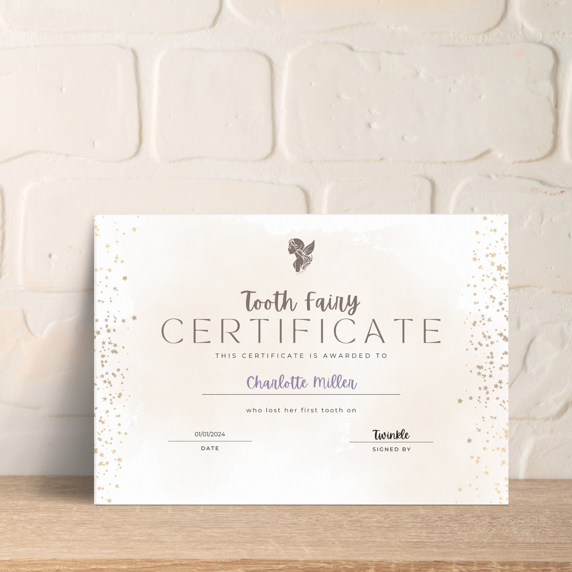 Editable Tooth Fairy Bundle Tooth Fairy Certificate Lost Tooth Chart ...