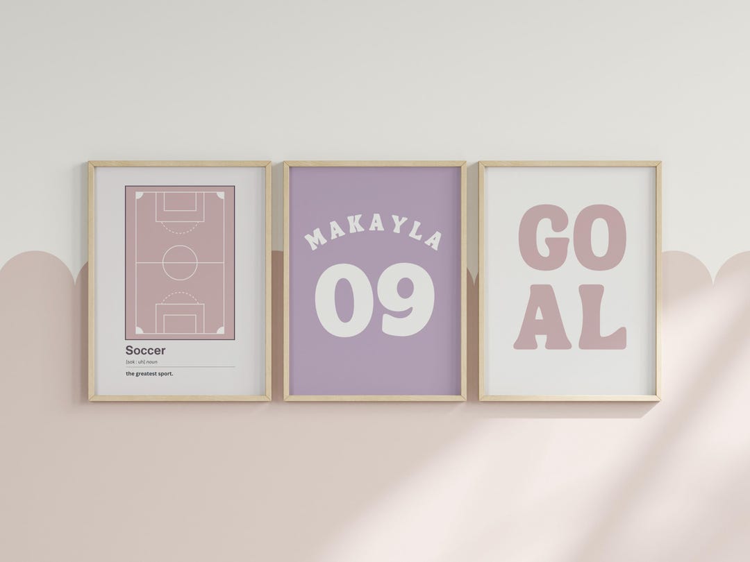 Personalized Soccer, Football Name Print, Custom Sports Wall Art ...