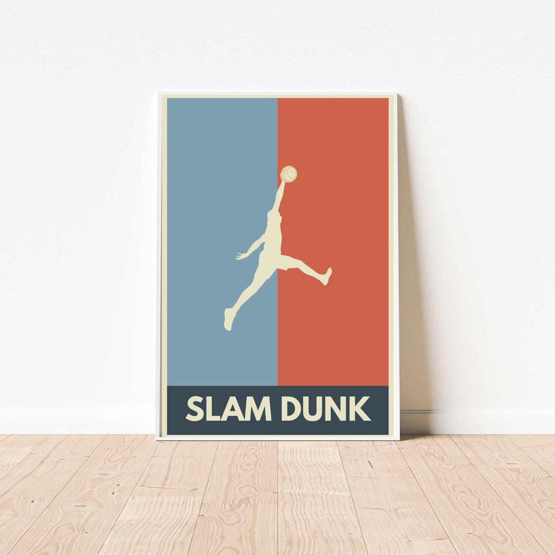 Set of 6 Retro Sports Prints Retro Colours Boys Room Décor Basketball ...