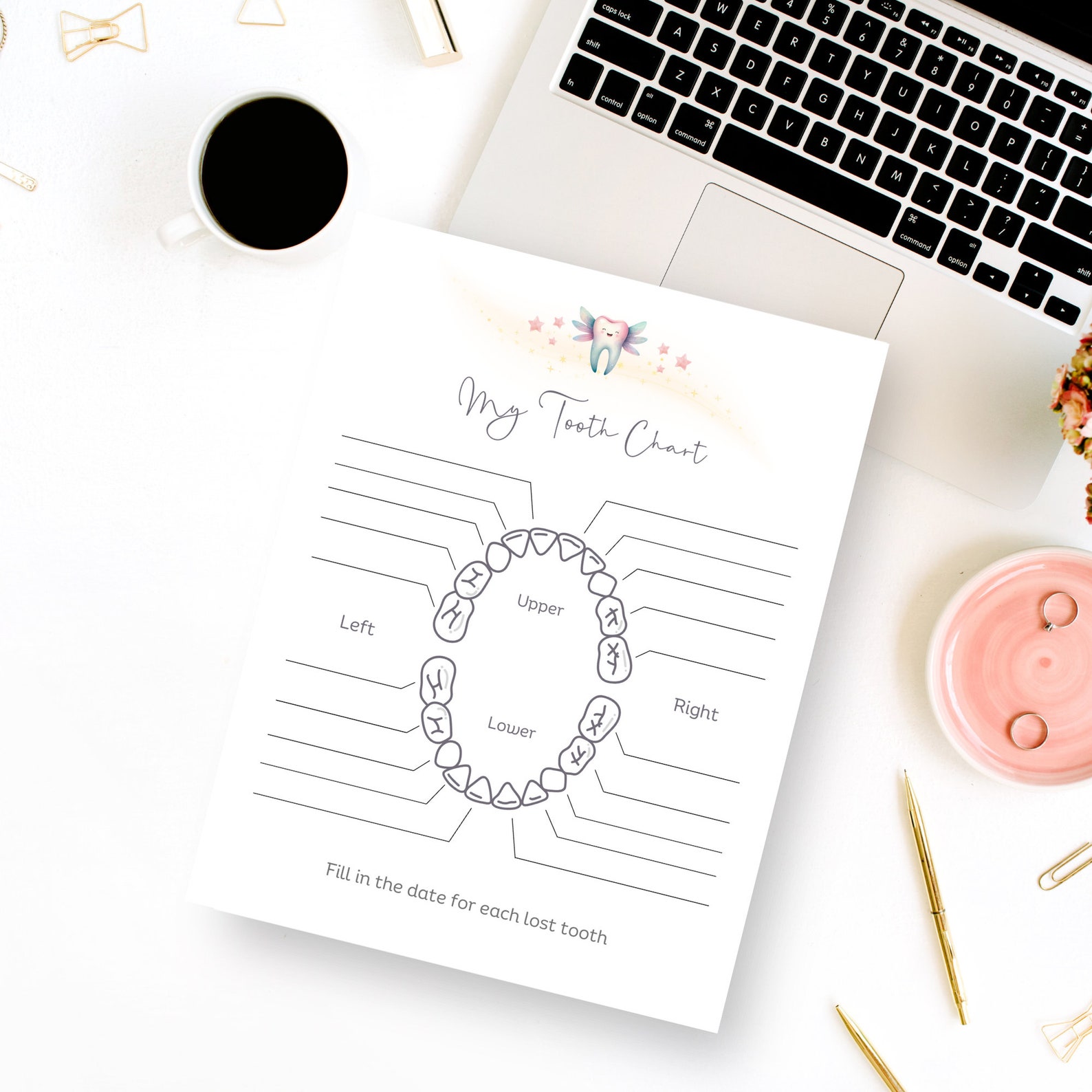 Printable Lost Tooth Chart Printable | Tooth Fairy Letter | Kids ...