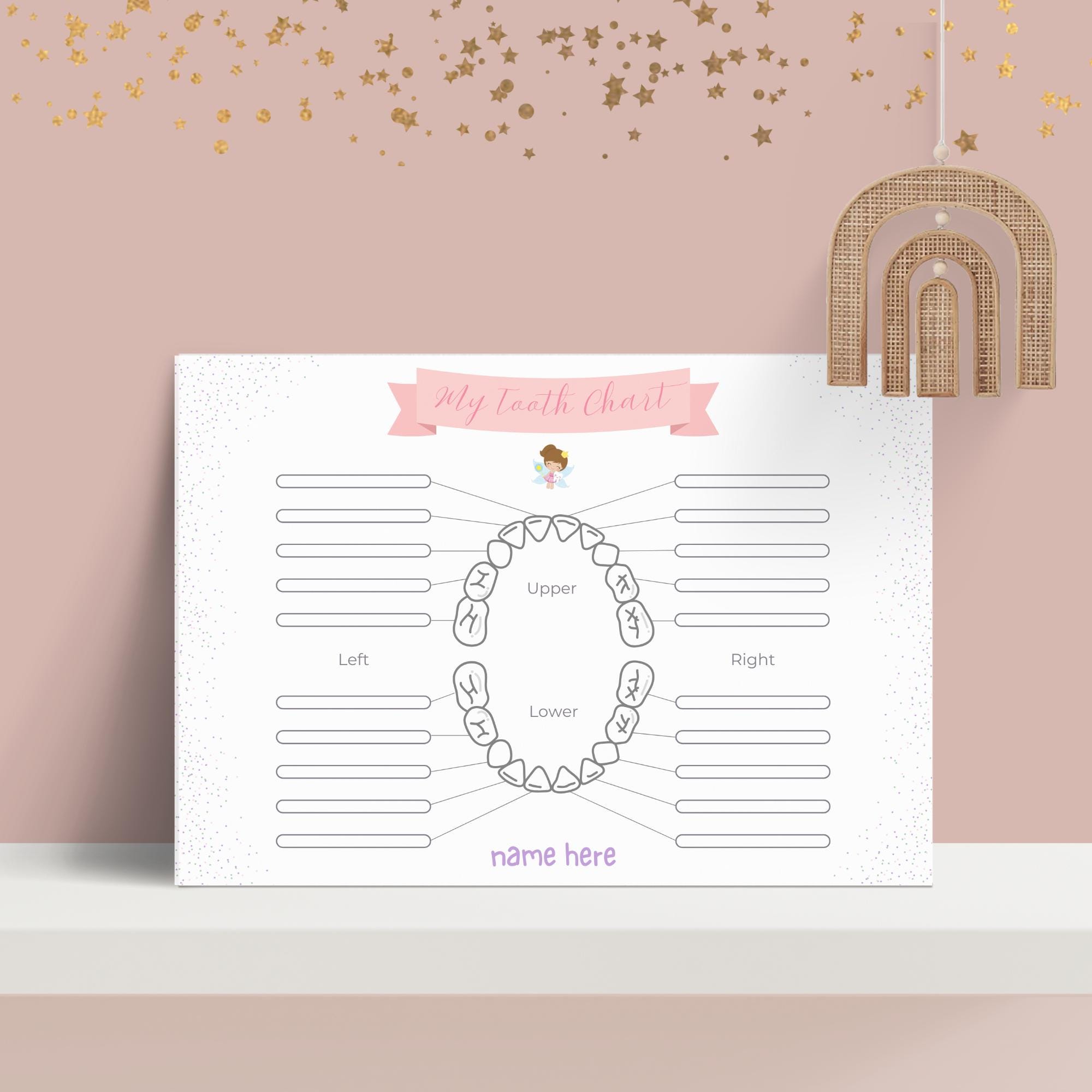 Personalized Lost Tooth Chart: Tooth Fairy Keepsake (canva Template) - Etsy