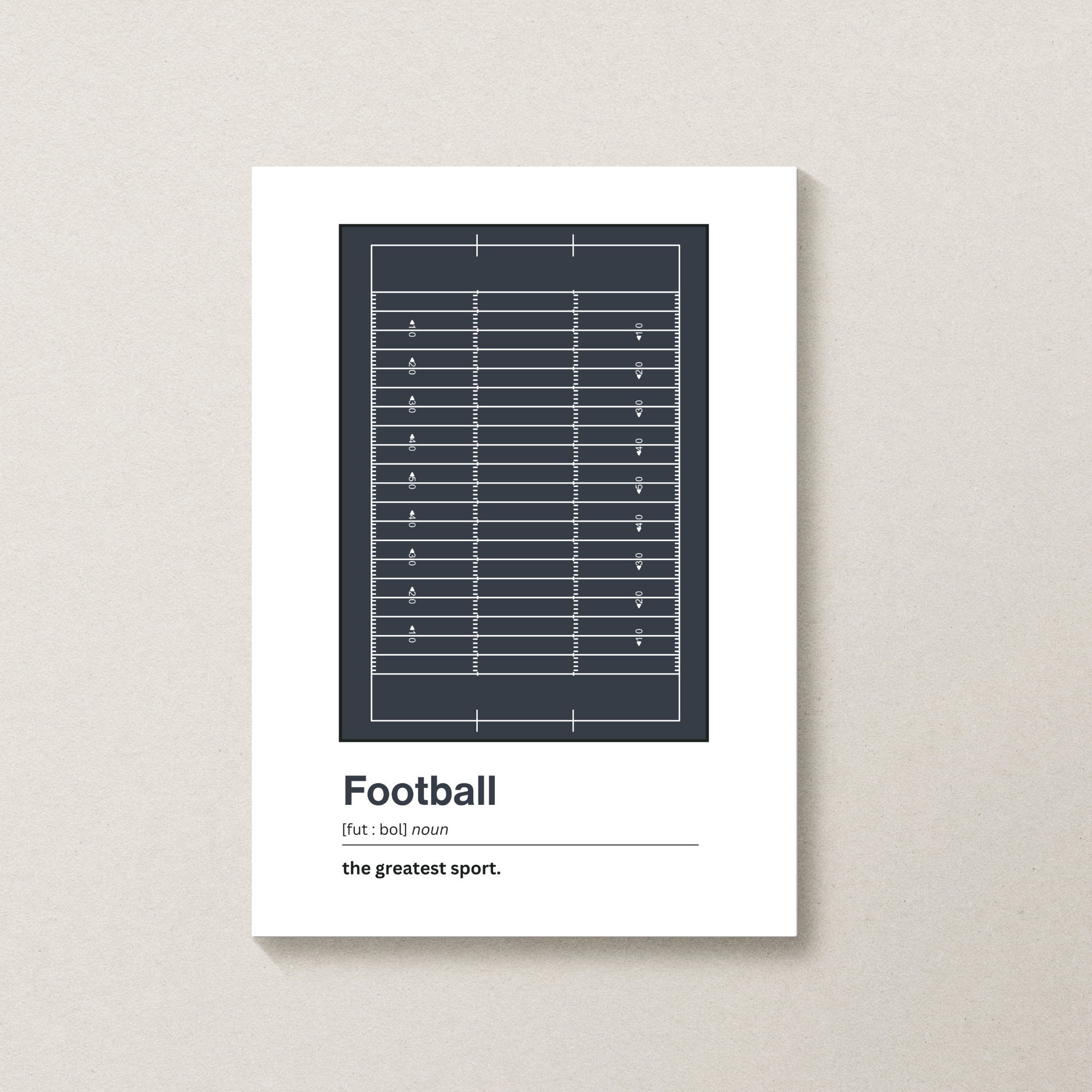 American Football Definition Print | Football Field | Blue Navy | Boys ...