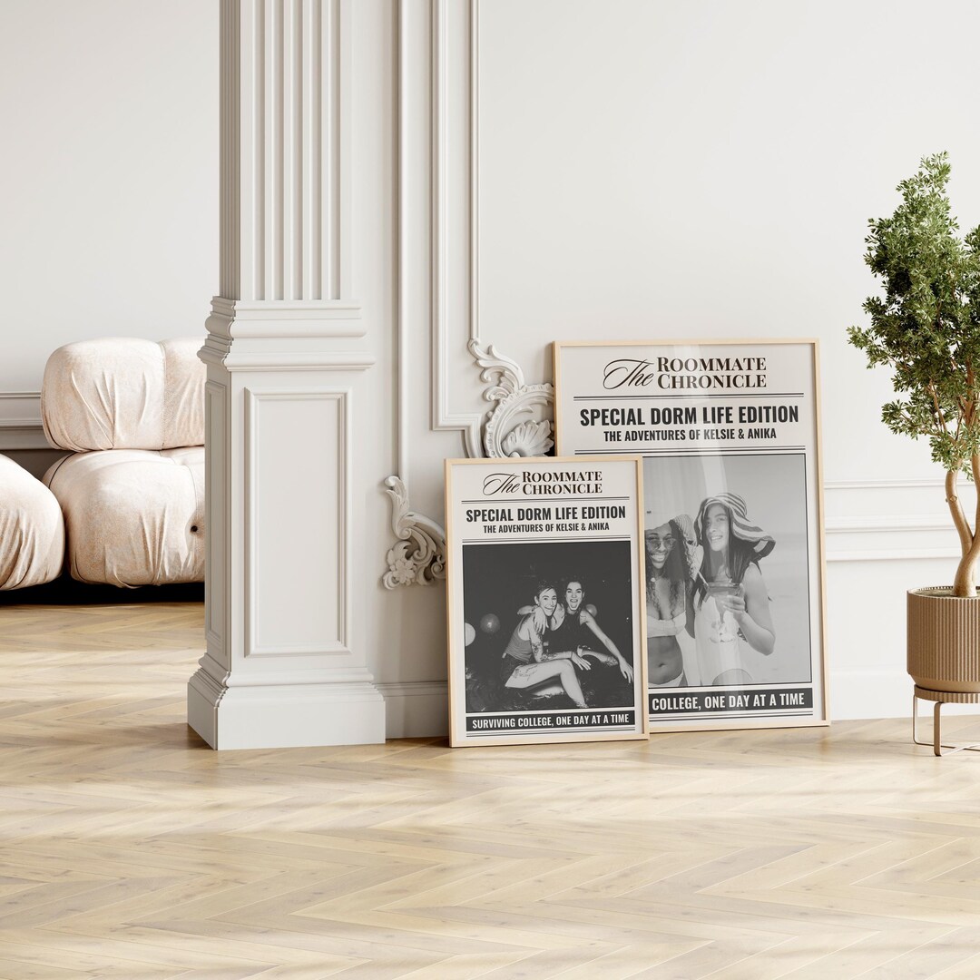 Custom College Newspaper Print, and They Were Roommates, Dorm Room ...