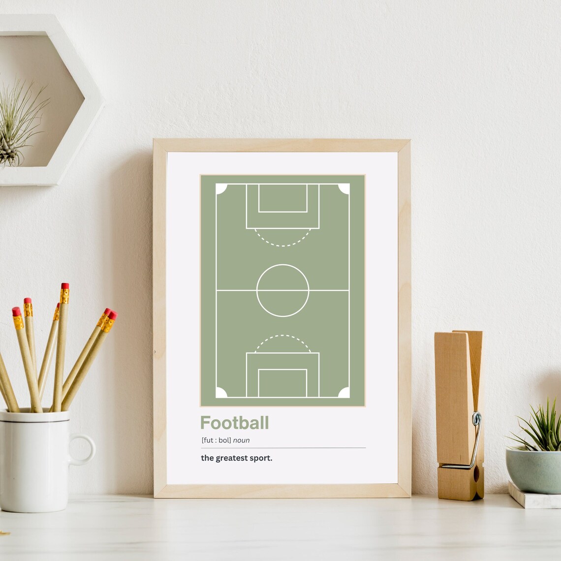 Football Definition Print | Football Field | Green Football Prints ...