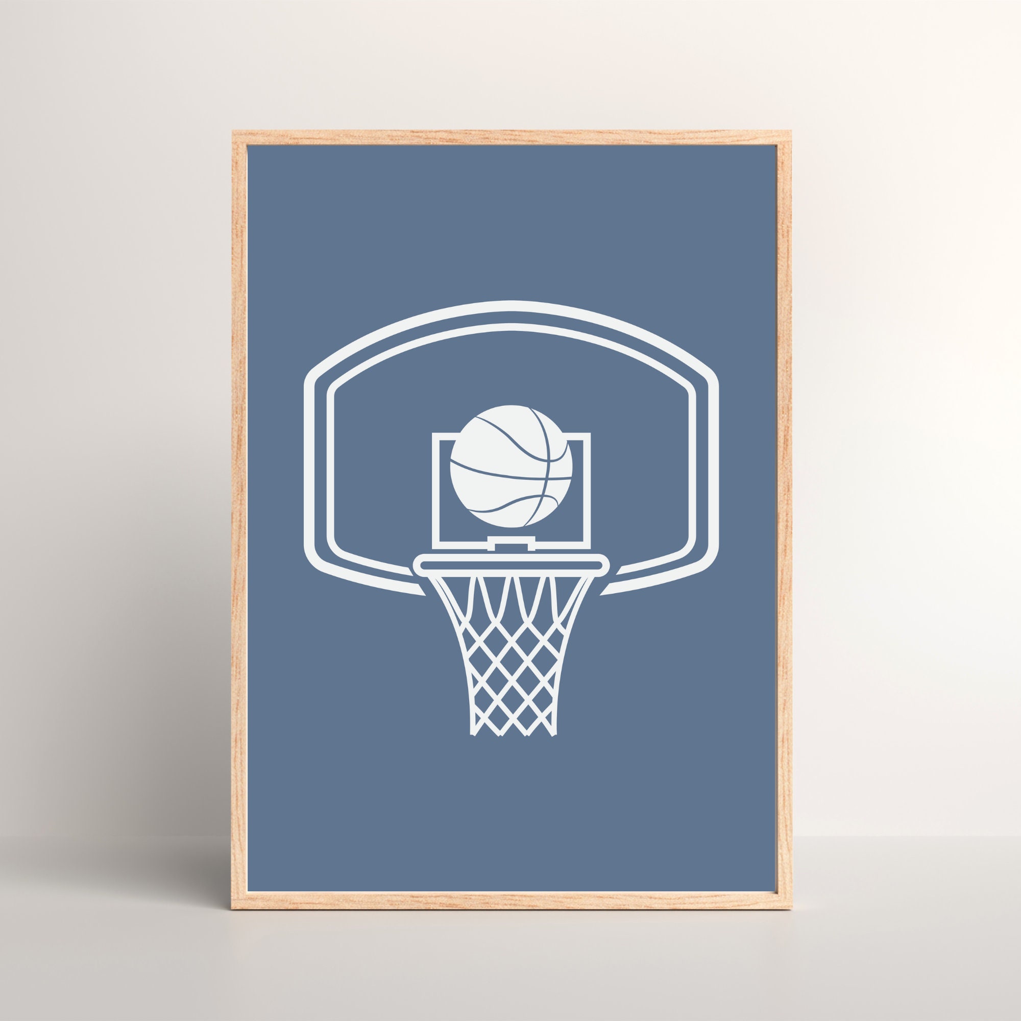 Set of 3 Basketball Prints | Basketball Ring | Blue Prints | Boys Room ...