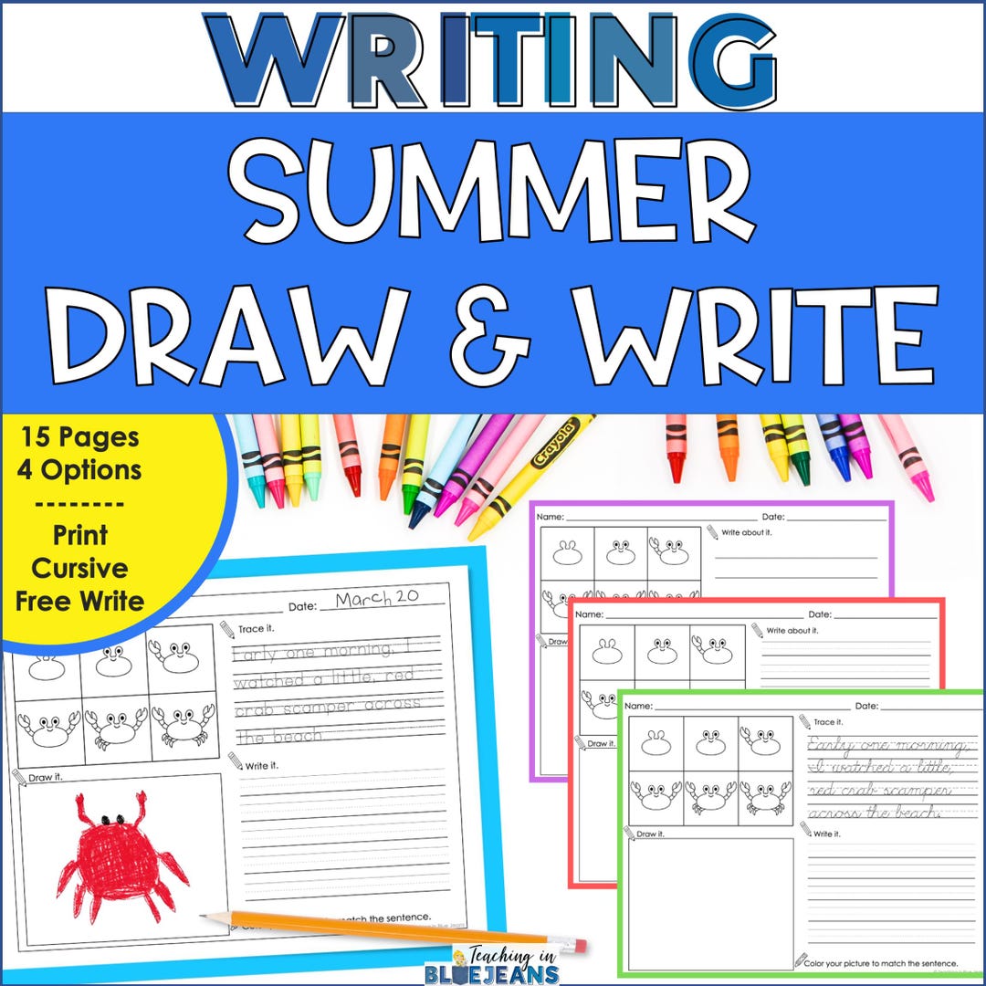 Summer Drawing and Writing Prompts for Kids - Fun Journal Pages ...