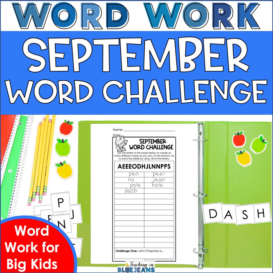 September Word Building Puzzles for Kids – Printable Spelling Games ...