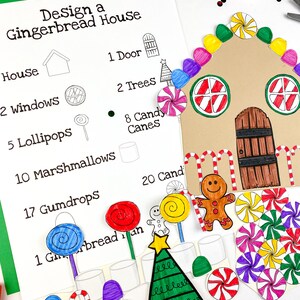 Design a Gingerbread House Math Craft for Numbers to 20 | Christmas ...