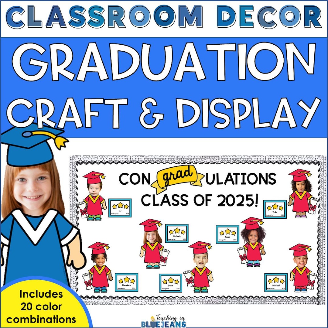 Printable Graduation Craft for Kids – Editable Photo Activity for ...