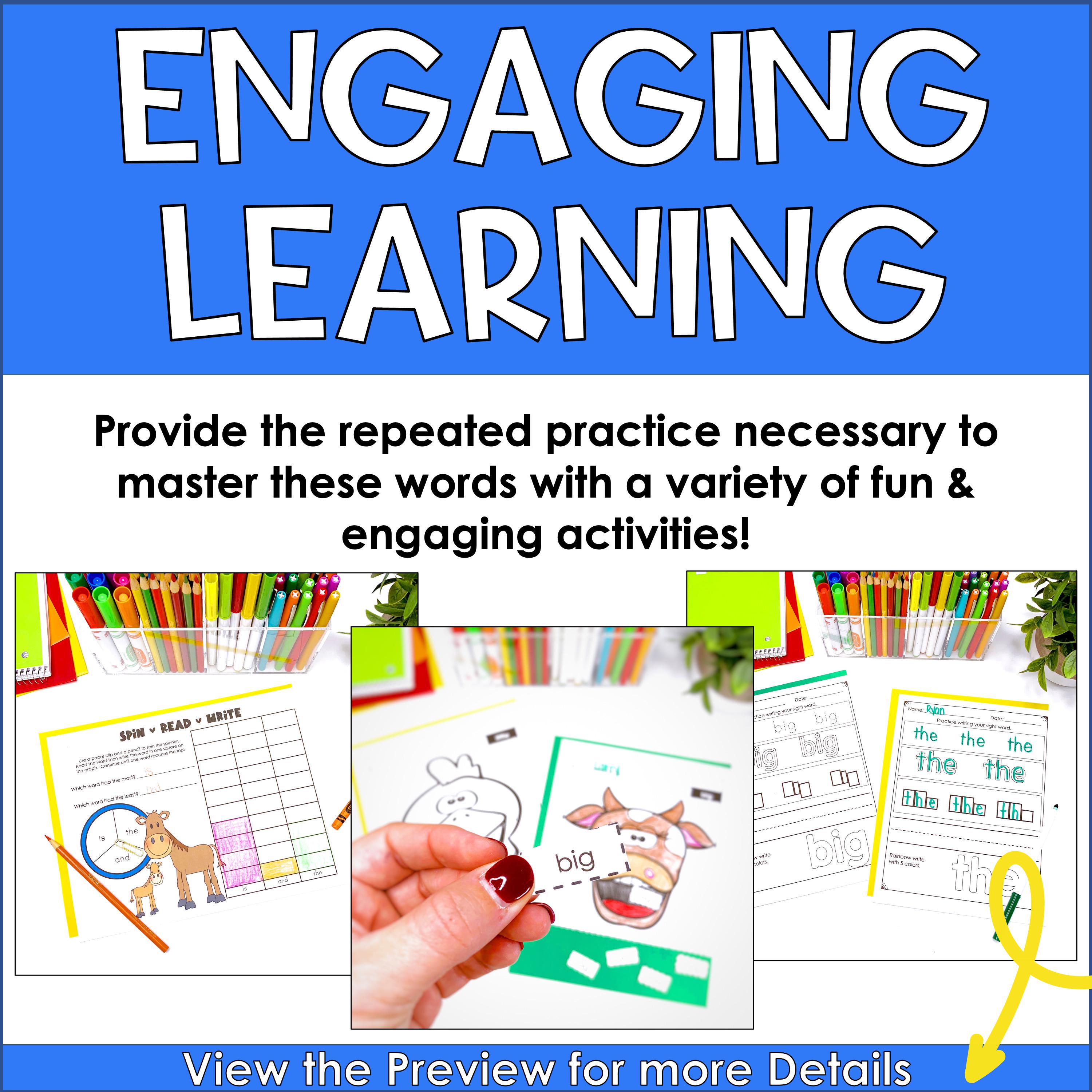 Farm Sight Word Books & Printables – Learn to Read Activities With High ...