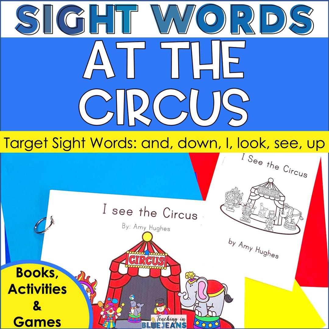 Circus Sight Word Books & Printables – Learn to Read Activities for ...