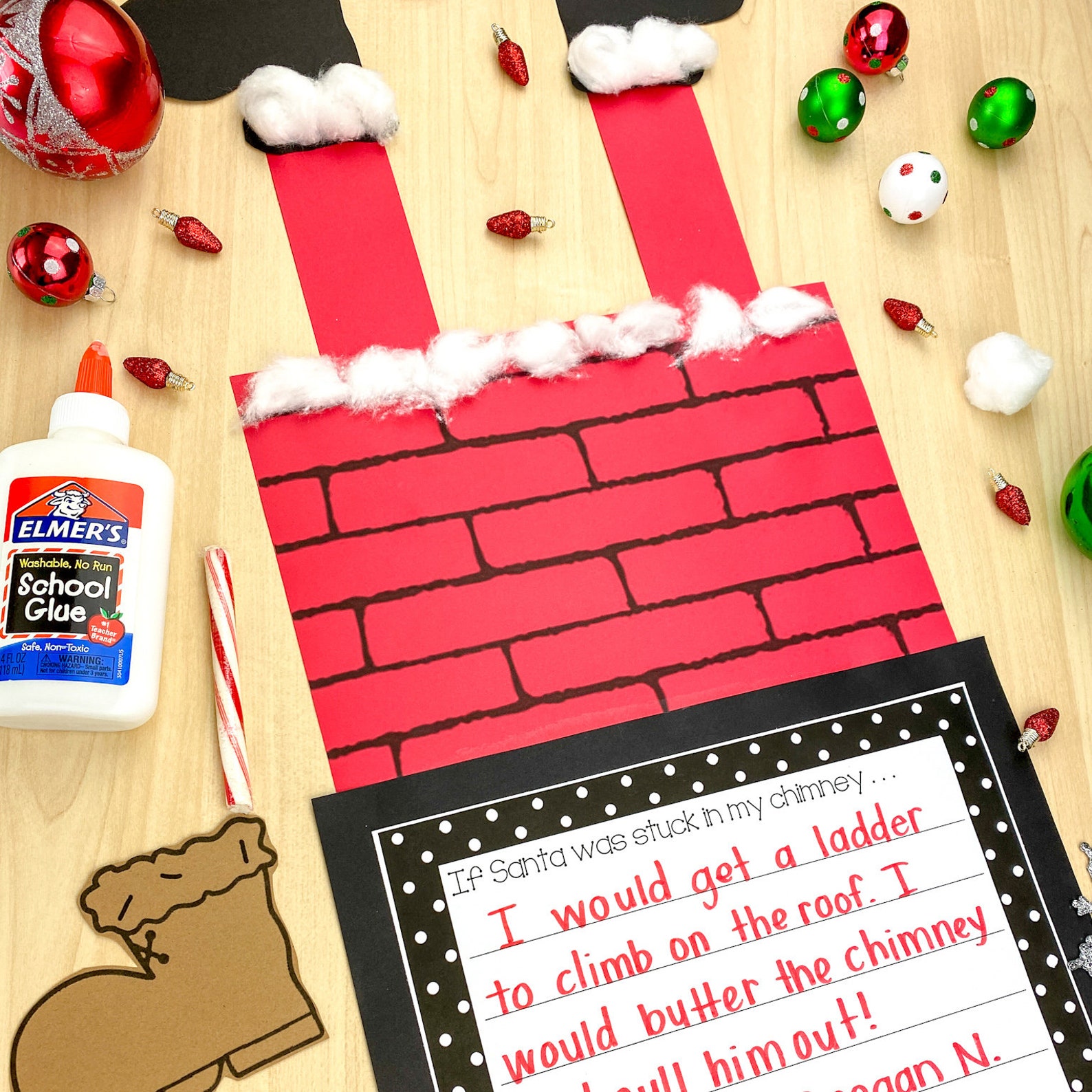Santa is Stuck in the Chimney Writing Activity and Craft | Kids ...
