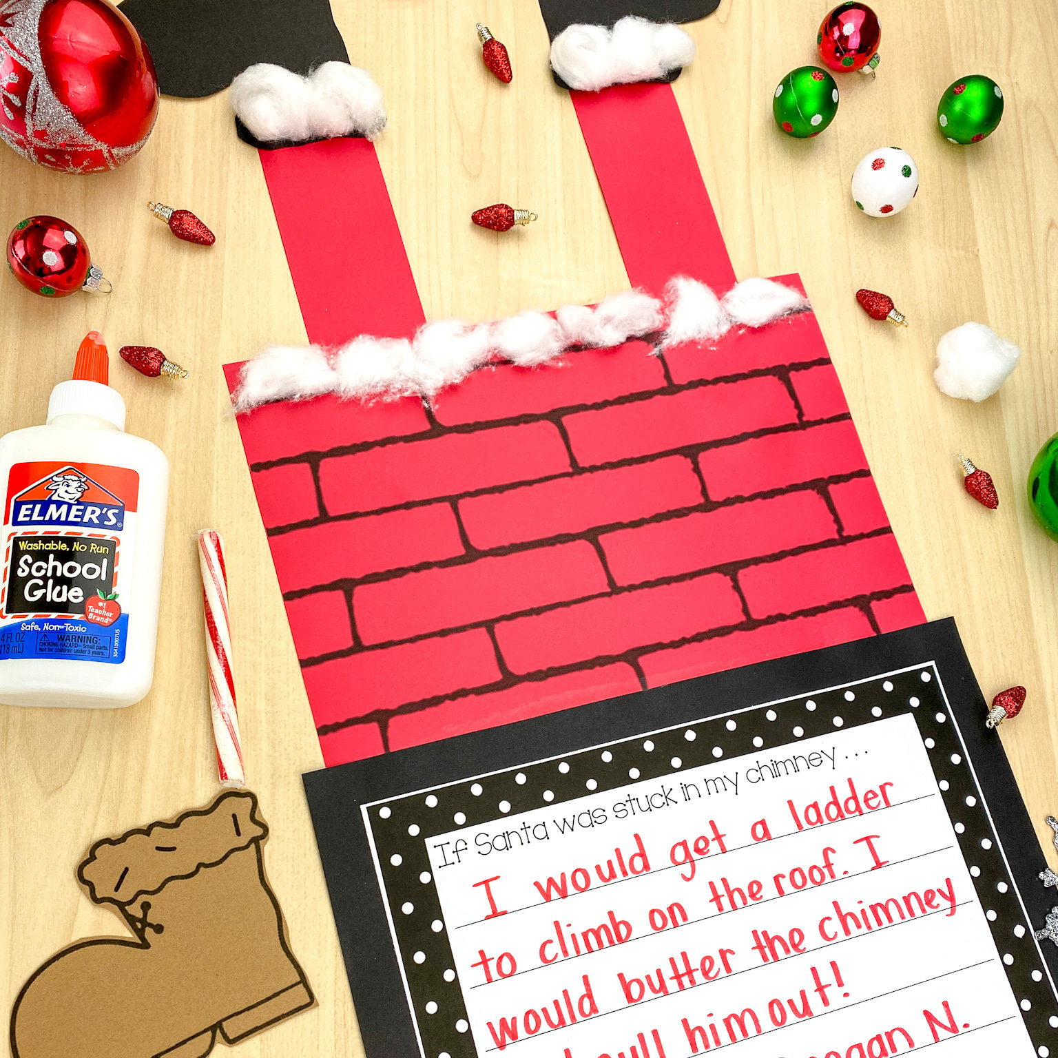 Santa is Stuck in the Chimney Writing Activity and Craft | Kids ...