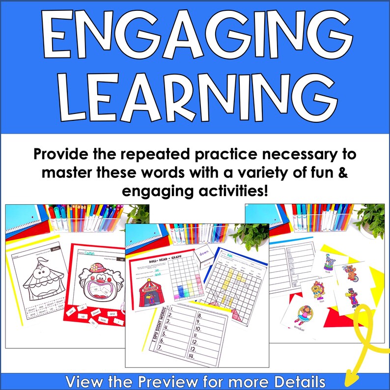 Circus Sight Word Books & Printables – Learn to Read Activities for ...